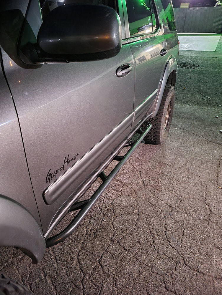 01-07 Sequoia Flying V rock sliders (Bolt on) – Restless Off-Road